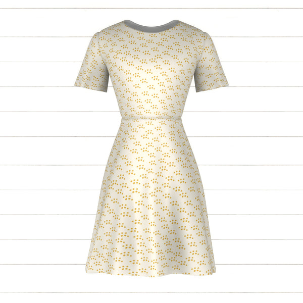 Sarah Blender Yellow Dots on White - Raspberry Creek Fabrics