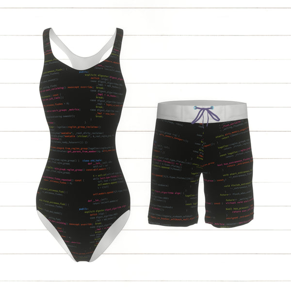 Programming Code C++ and python black and colorful by denesannadesign - Raspberry Creek Fabrics