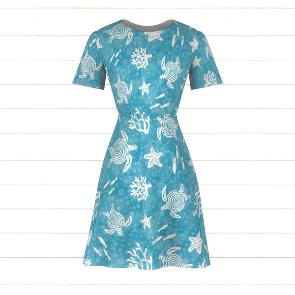 Sea Turtles on Mystic Blue - Raspberry Creek Fabrics