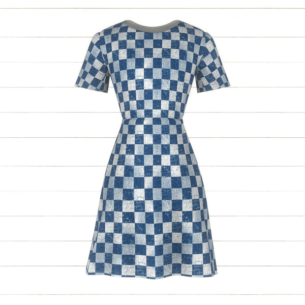 Rustic Checks, Checkers, Checkerboard, Farmhouse, Blue and White ...