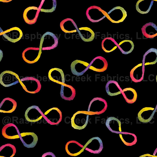 Neurodiversity Infinity Loop on Black - Embracing Neurodiversity - Ang ...