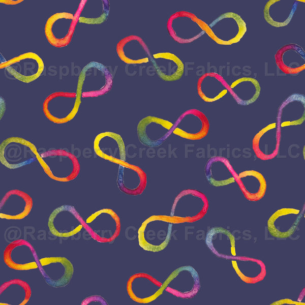 Neurodiversity Infinity Loop on Navy - Embracing Neurodiversity - Ange ...