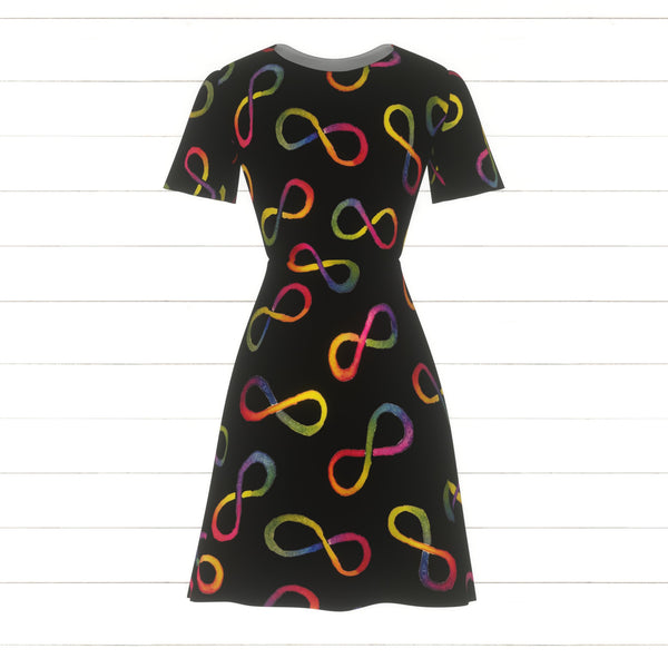 Neurodiversity Infinity Loop on Black - Embracing Neurodiversity - Ang ...