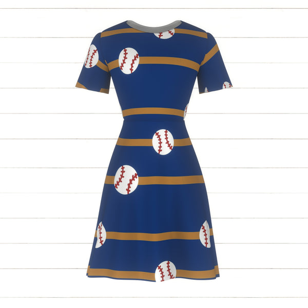baseball, stripes, blue, gold, kc, Kansas City, summer, play ball, Ame ...