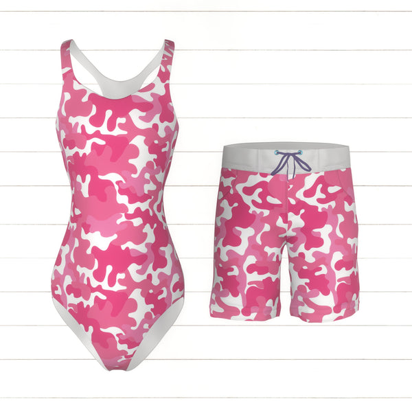 Hot Pink Camo fabric, Pink and white camo, Bright pink camouflage fabr ...