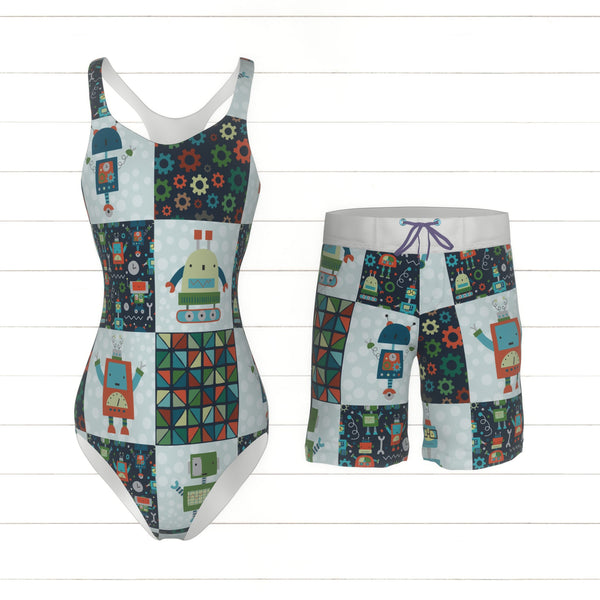 Robot Room Patchwork - Raspberry Creek Fabrics