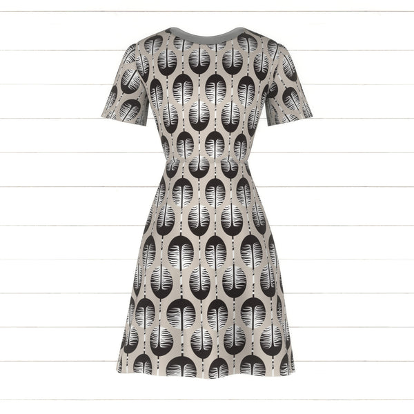 Grey Retro Abstract Okapi - Raspberry Creek Fabrics