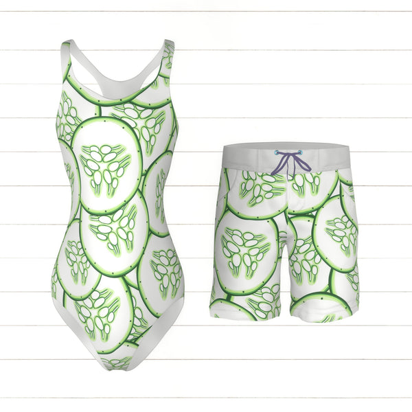 Cucumber slices seamless pattern - Raspberry Creek Fabrics