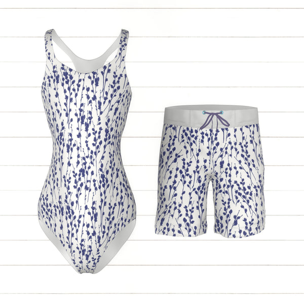 Pussy Willow Collection | Deep Blue - Raspberry Creek Fabrics