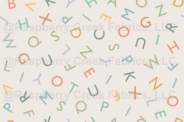 ABC Letters | Rainbow Sherbet - Raspberry Creek Fabrics
