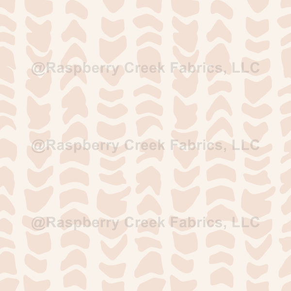 Baby Pink Vertical Hebrew Cone Shell Design - Raspberry Creek Fabrics