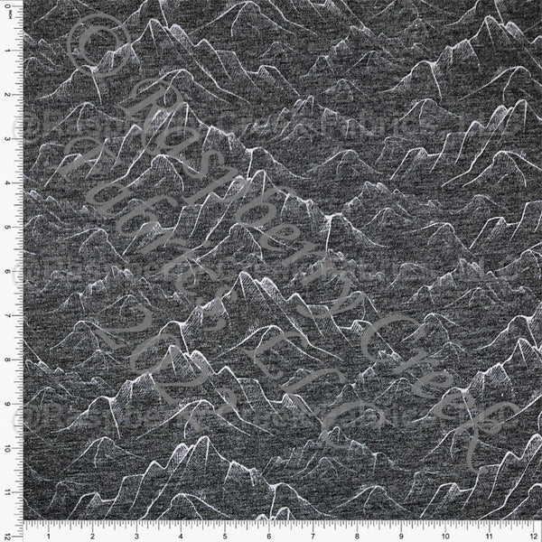 Two Tone Charcoal and Grey Sketeched Mountain Heathered FLEECE ...