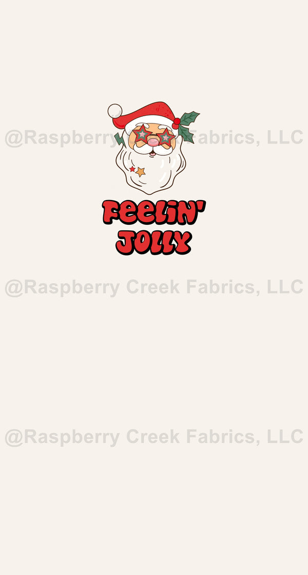 Feelin' Jolly Retro Santa Panel Groovy Christmas Collection - Raspberry ...
