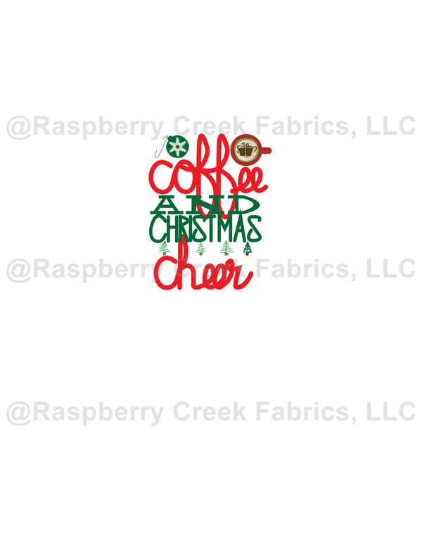 Coffee and Christmas Cheer Adult Panel - Raspberry Creek Fabrics