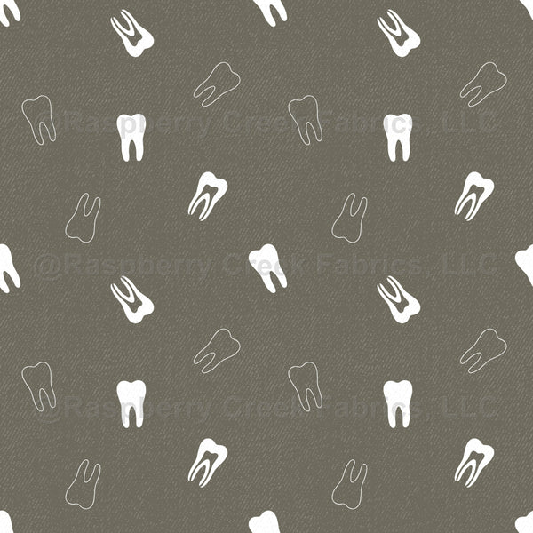 Grey Denim Teeth - Raspberry Creek Fabrics