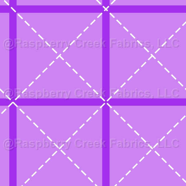 Large Scale Lavender Tonal Grid with Diagonal Stitched Grid - HST Addi ...