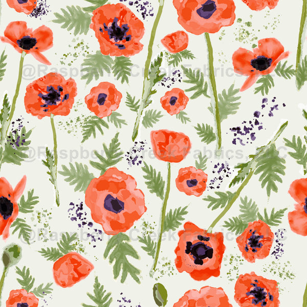 Orange Poppies Flowers Floral Pattern - Dreaming of You Collection ...