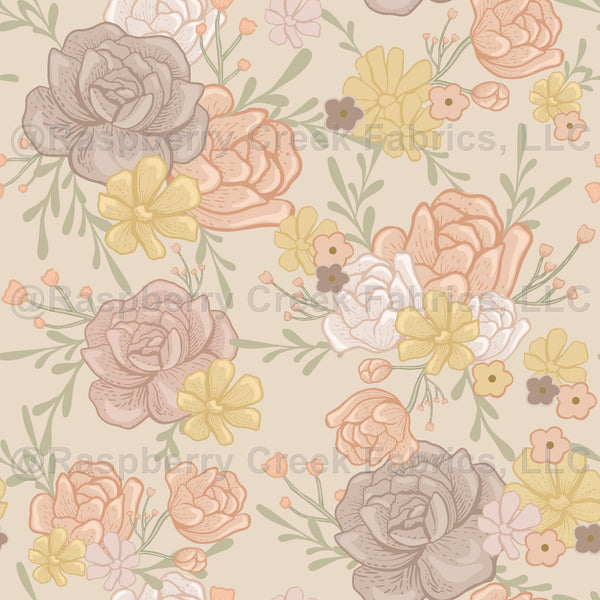 Muted Garden Floral - Raspberry Creek Fabrics