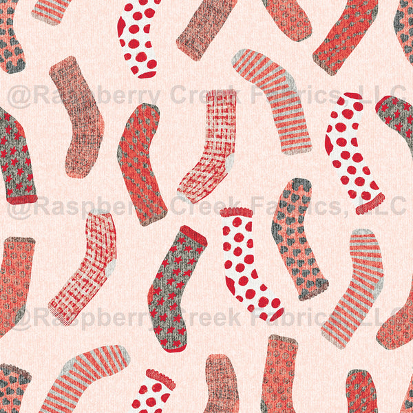 Red And Gray Socks With Sock Look Texture Background - Raspberry Creek ...