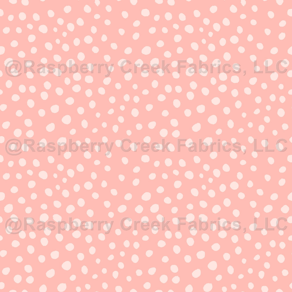 Tonal Blossom Pink Random Polka Dot Print, Strawberry Fields by Kim ...
