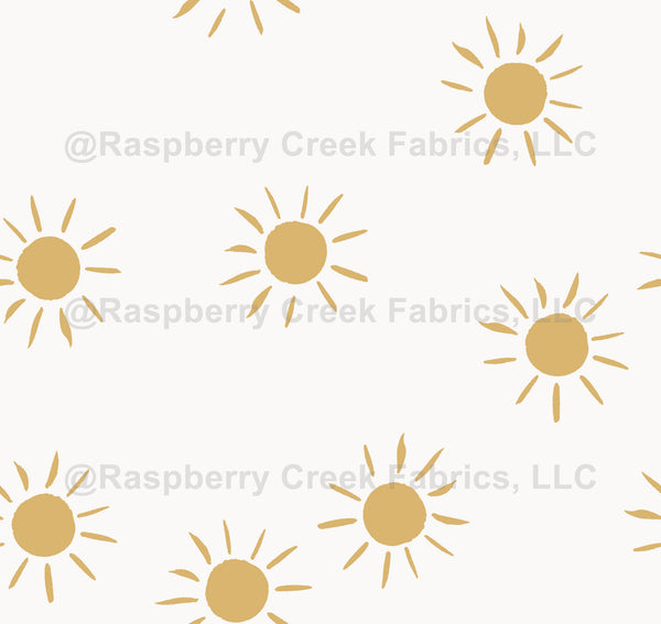 Boho Yellow Sun Wallpaper - Raspberry Creek Fabrics