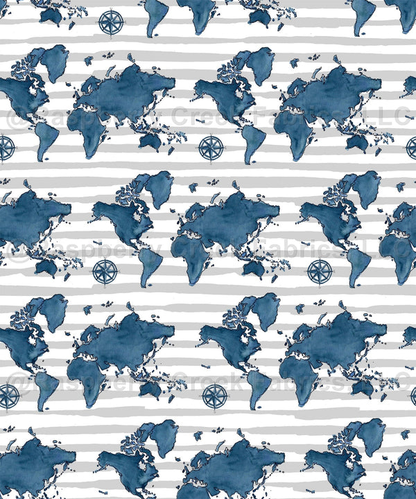 Custom Print Sale Tagged "world map" - Raspberry Creek Fabrics