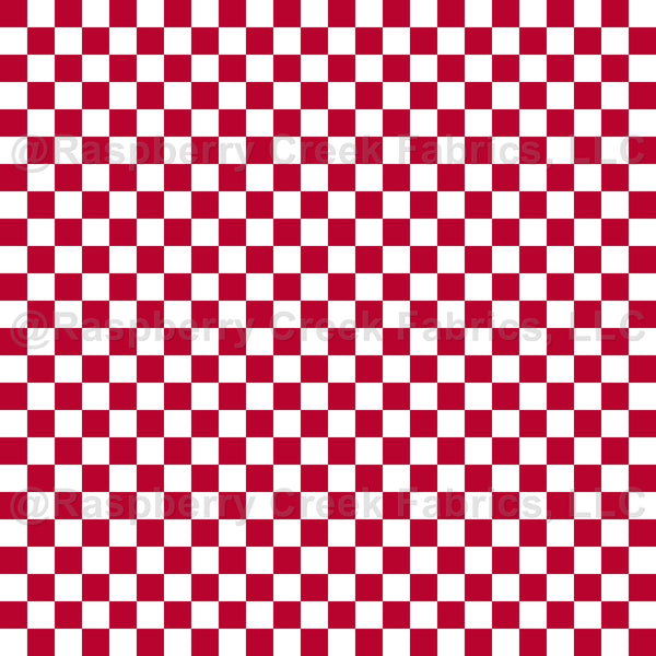 Red and White Checker Print Fabric, For You for CLUB Fabrics exclusive ...