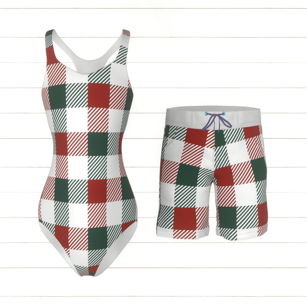 Farmhouse Christmas Red Green Buffalo Plaid - Raspberry Creek Fabrics