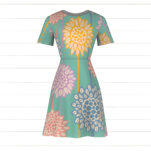 Lolli-Pops Fantasy Floral Big Bloom Botanical with Vertical Stripe Ste ...