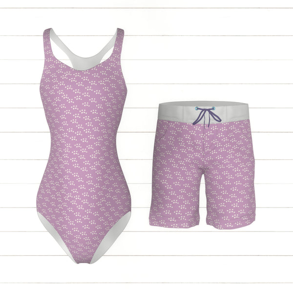 Sarah Blender White Dots on Lilac - Raspberry Creek Fabrics