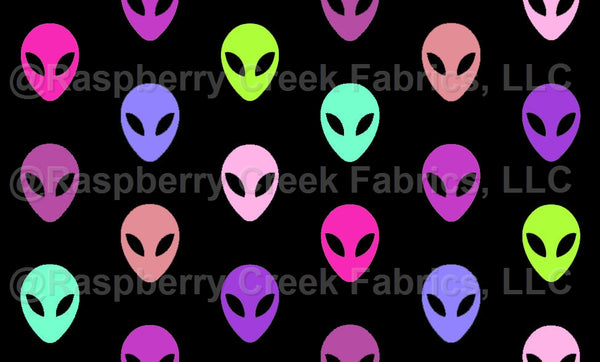 alien heads in multicolors - pink, purple, blue and green - Raspberry ...