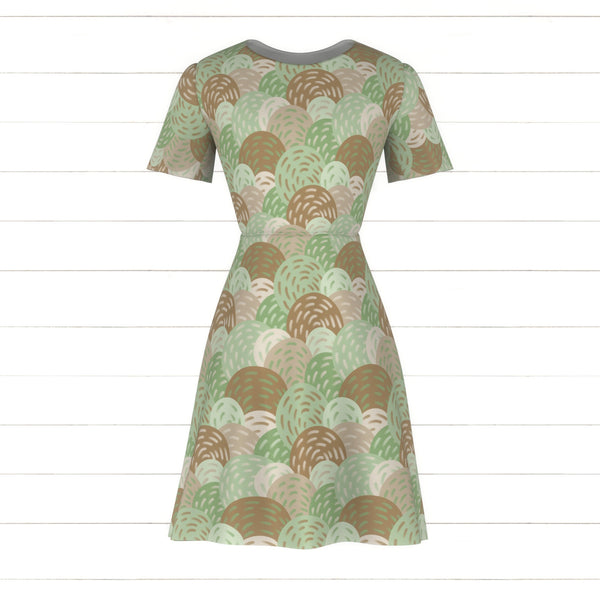 Overlapping Circles, Brush Strokes, Sage, Green, Tan, Brown, Beige, Cr ...
