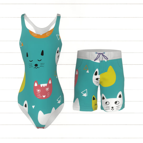 Happy smiley cats, cute cat faces, hand drawn cat face - Raspberry ...