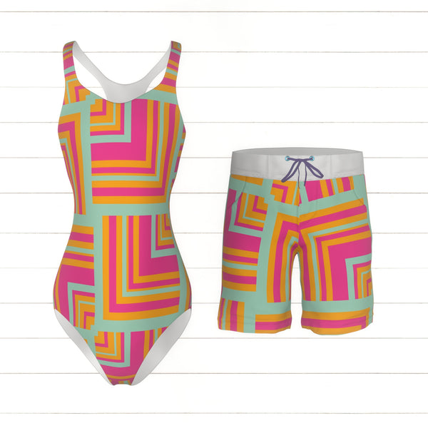 Dopamine Dressing | Hot Pink and Orange and Teal Funky Check ...