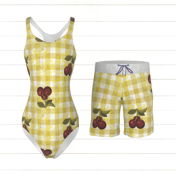 Cherry Jubilee gingham check. Original rustic "rough n tumble" gingham ...