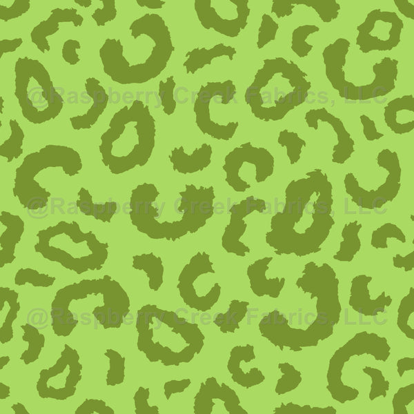 Large print Spring green dark on light Leopard wallpaper - Raspberry ...
