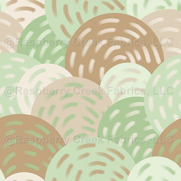 Overlapping Circles, Brush Strokes, Sage, Green, Tan, Brown, Beige, Cr ...