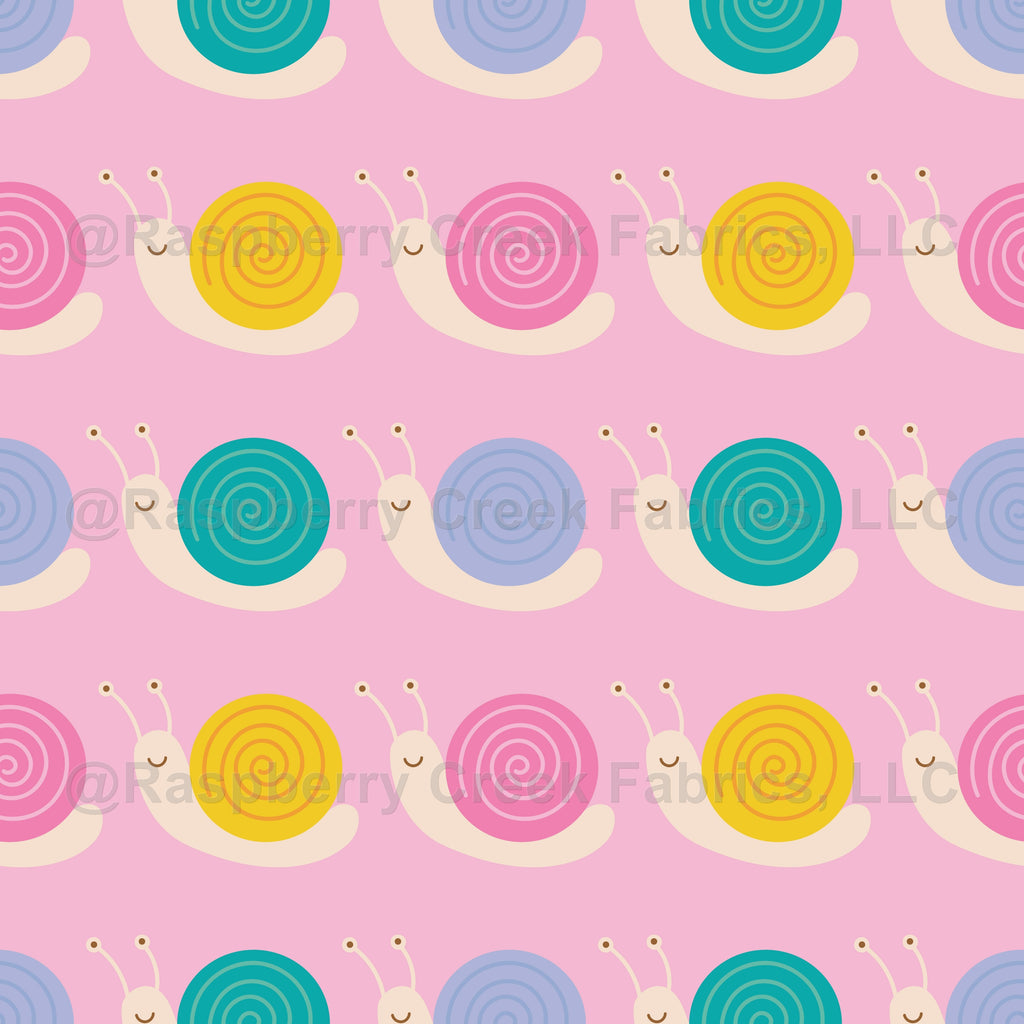 Rainbow Snails - Raspberry Creek Fabrics
