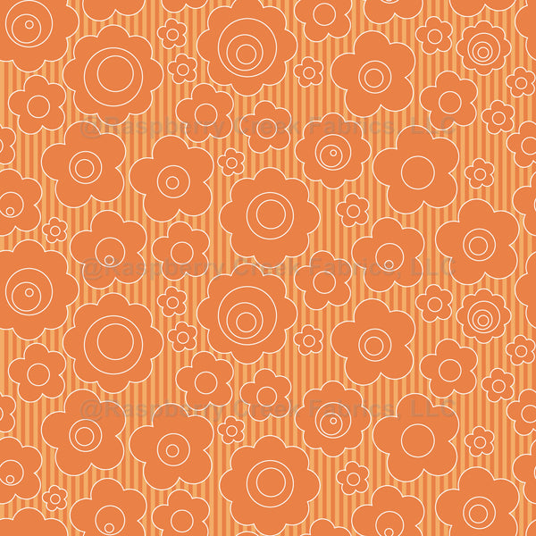 Veranda (Mono Stripe Orange) (Marguerite Collection) - Raspberry Creek ...