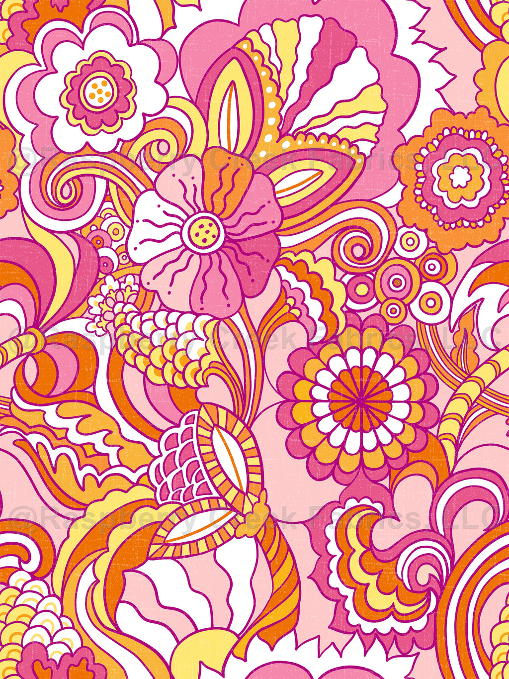 retro flower pattern