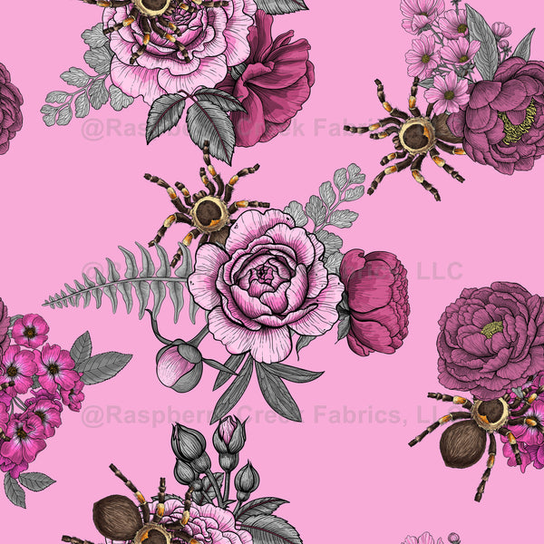 Bouquets and tarantula 8 - Raspberry Creek Fabrics